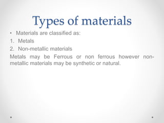 Engineering materials part 1 | PPTX
