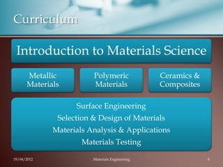 Engineering & Materials Science Orientation | PDF