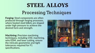 Formula One car material processing (Engineering Materials). | PPT