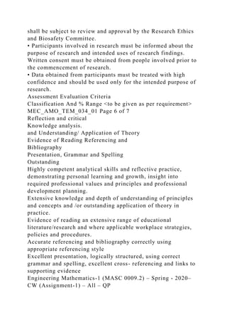 Engineering Mathematics-1 (MASC 0009.2) – Spring - 2020– CW (Assig.docx ...