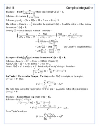 Engineering Mathematics-IV_B.Tech_Semester-IV_Unit-II | PDF