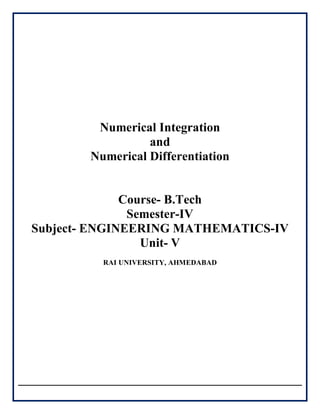 Engineering Mathematics-IV_B.Tech_Semester-IV_Unit-V | PDF