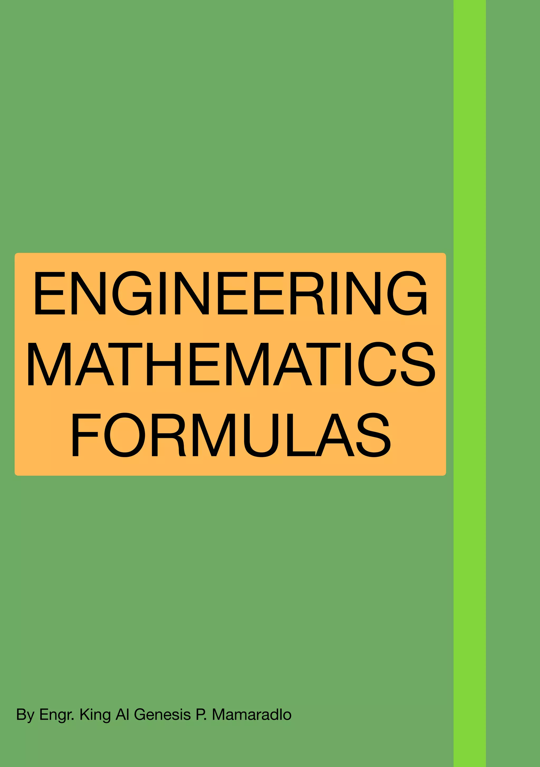 Engineering Mathematics formulas by Engr. King Mamaradlo.pdf