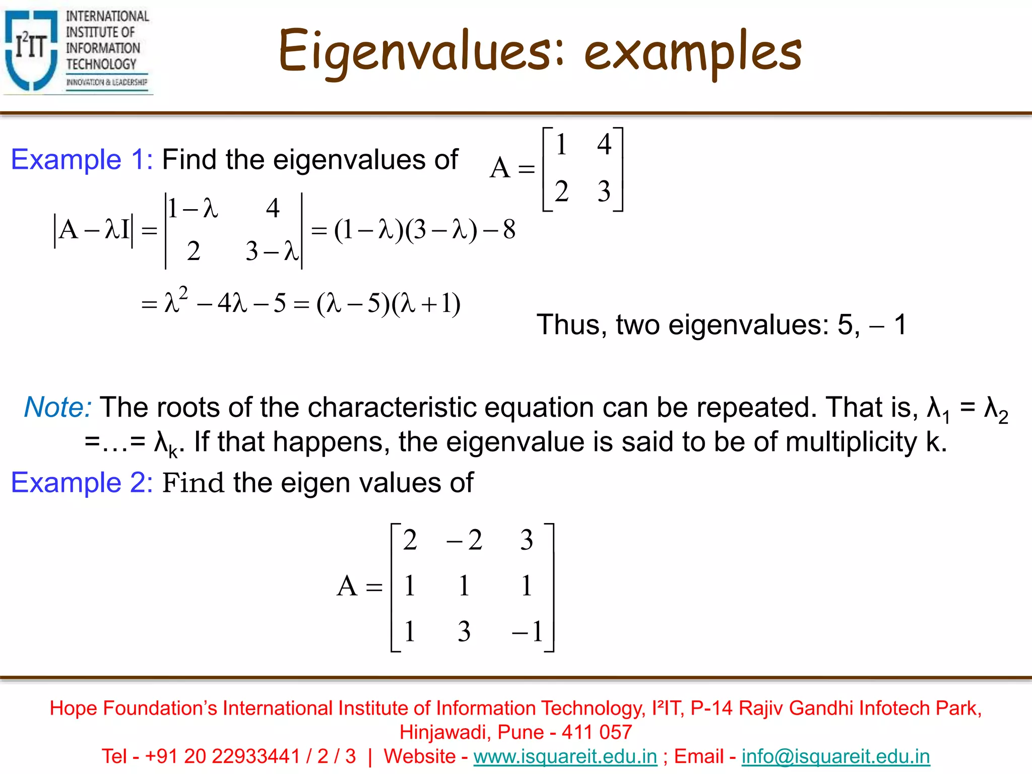 Engineering Mathematics with Examples and Applications | PPTX