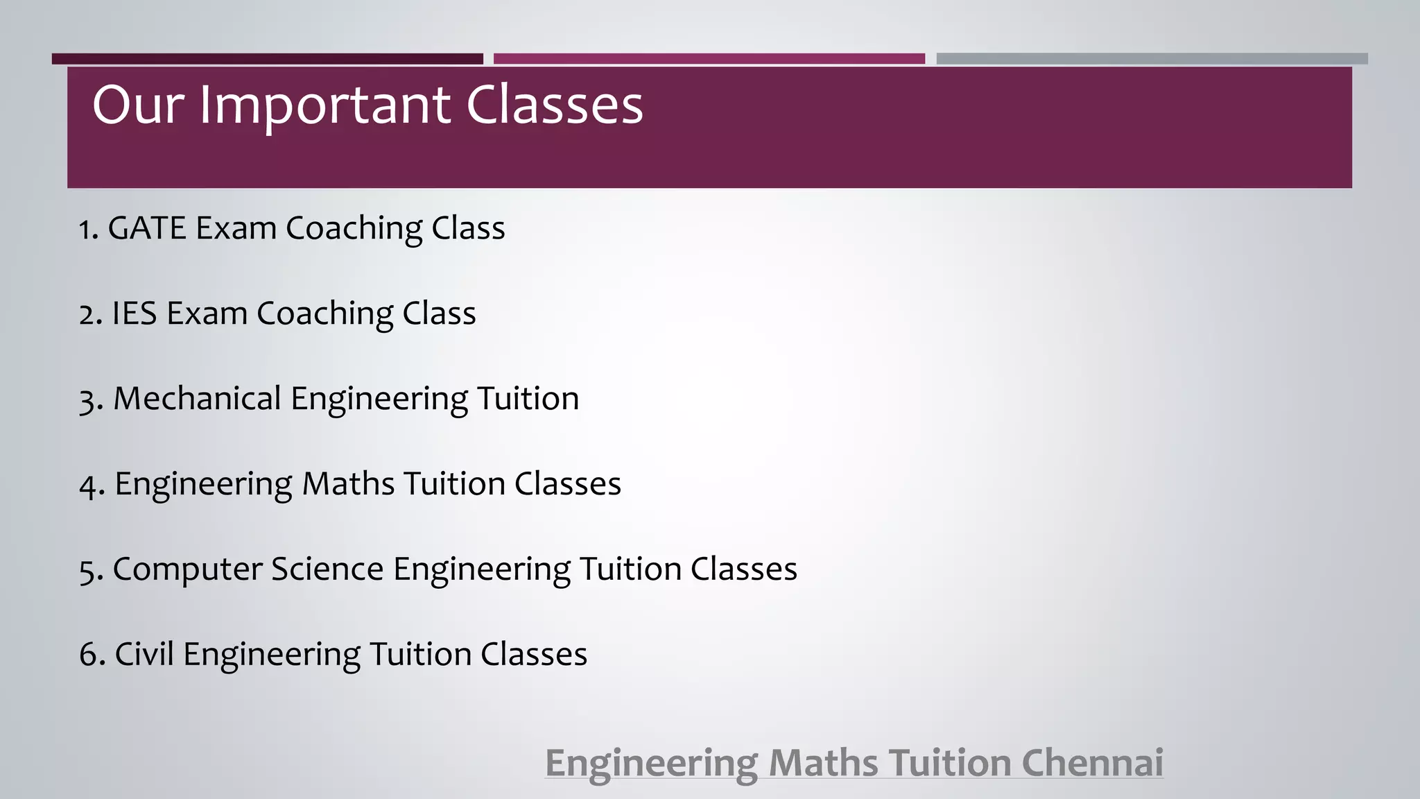 Engineering Maths Tuitions | PPTX