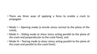 Fracture mechanics | PPTX