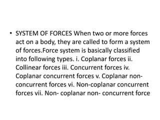 Engineering Mechanics fundamental of forces | PPT