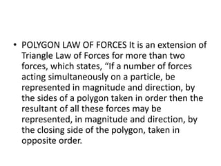 Engineering Mechanics fundamental of forces | PPT
