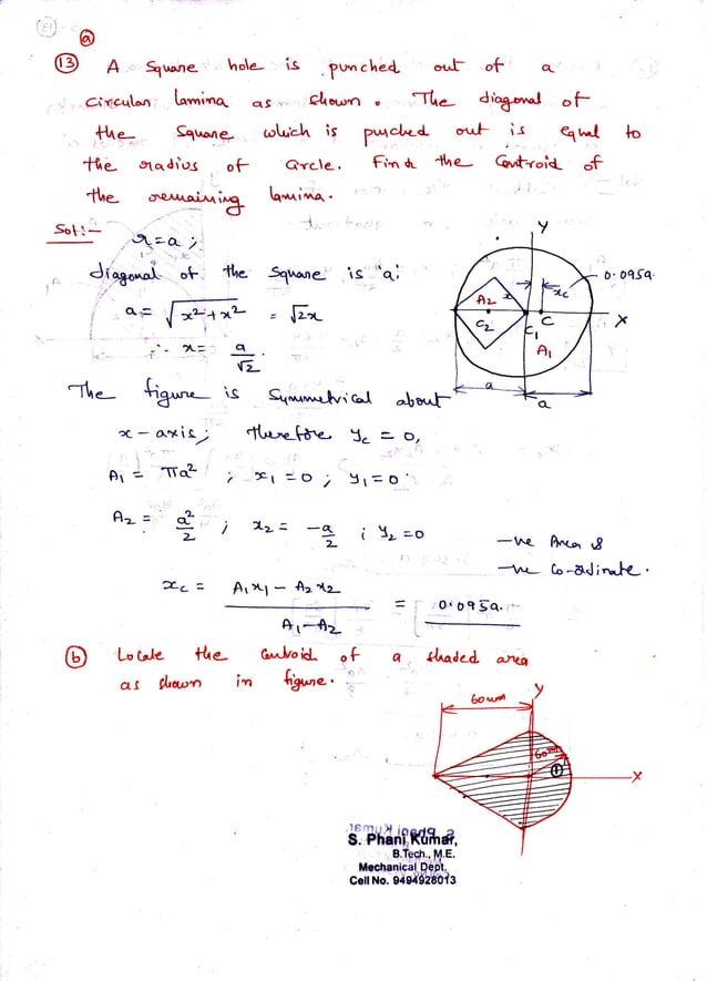 Unit-3 Centroid | PDF