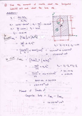 Unit-4 Moment of inertia | PDF