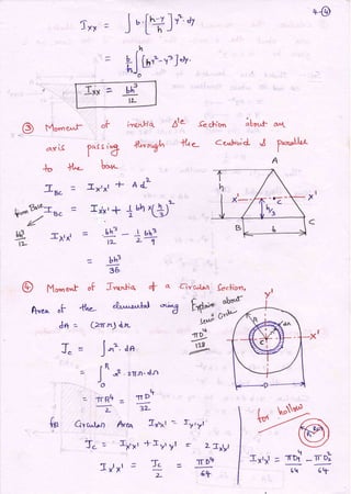 Unit-4 Moment of inertia | PDF