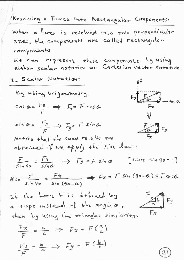 Engineering mechanics staticslecturenotes | PDF