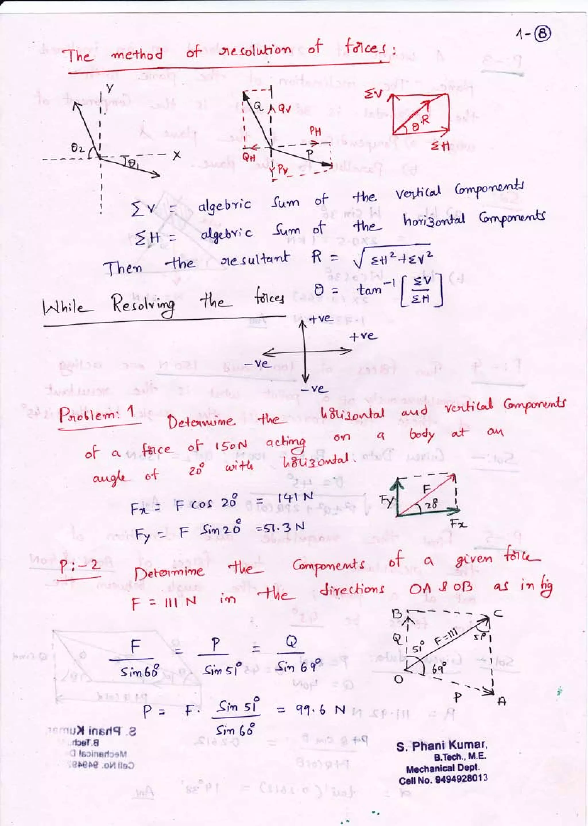 Unit-1 System of forces | PDF