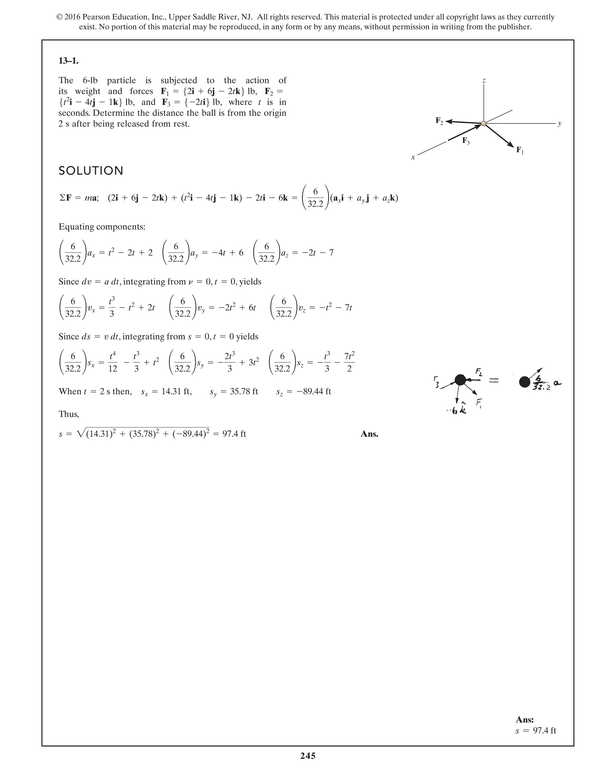 Forces and Motion Problems from Engineering Mechanics: Statics and ...