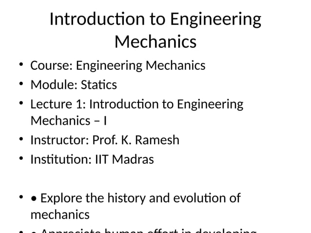 EngineeringModule II: Power Screws Types of screw threads Torque ...