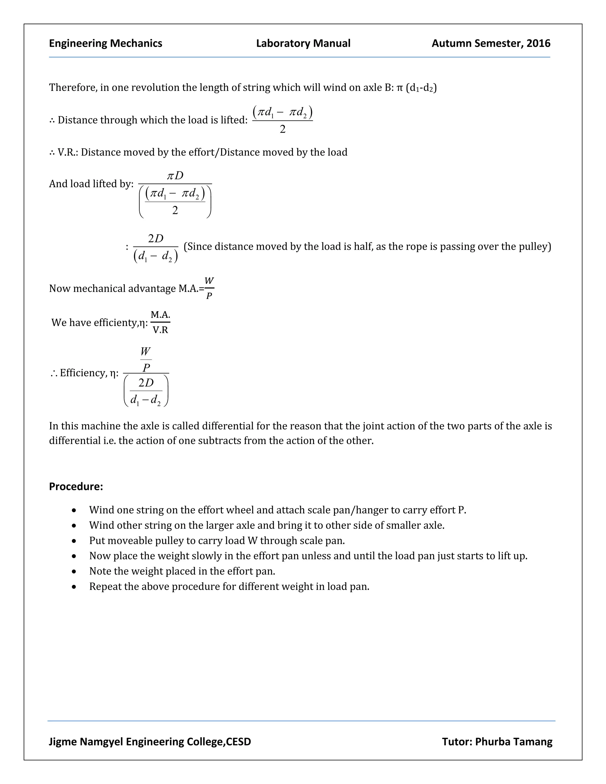 Engineering Mechanics Manual | PDF