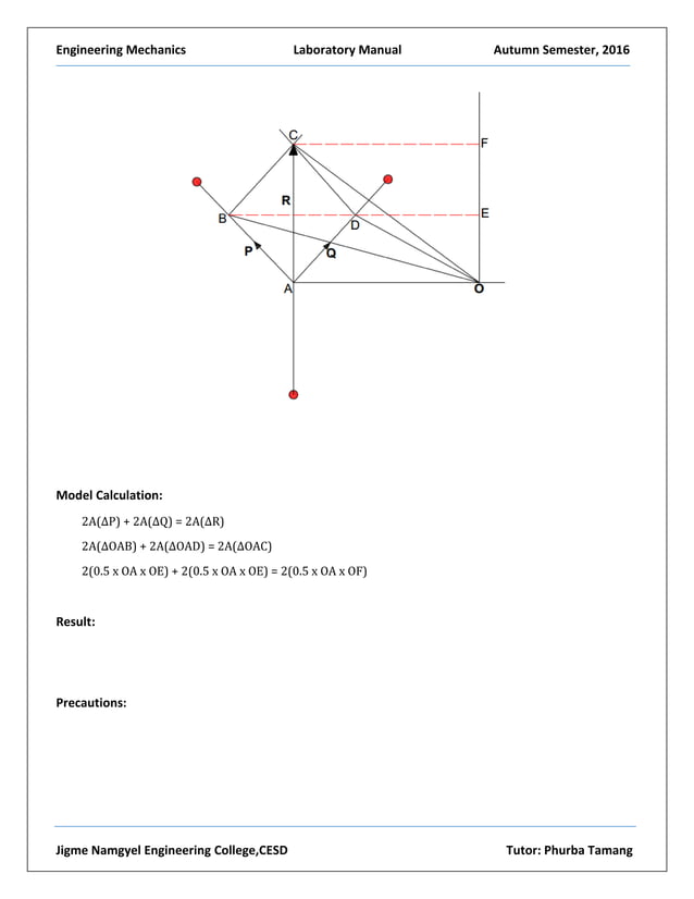 Engineering Mechanics Manual | PDF