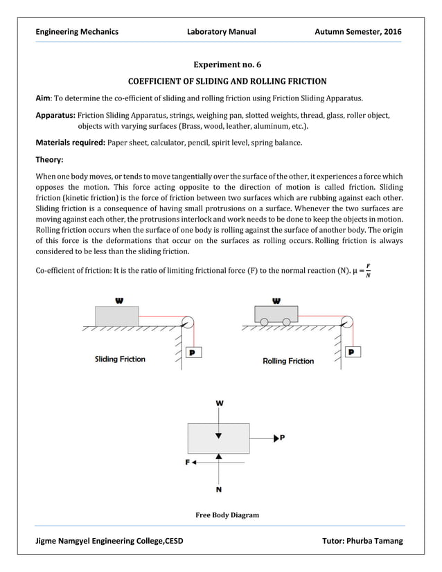 Engineering Mechanics Manual | PDF