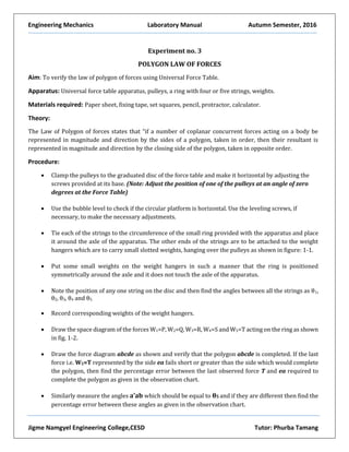 Engineering Mechanics Manual | PDF