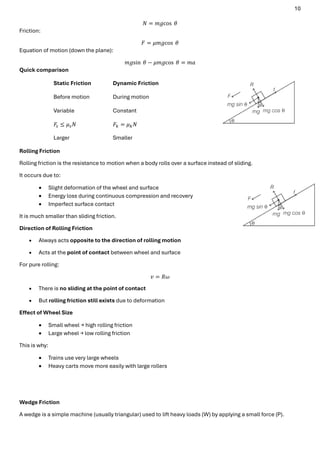 Engineering mechanics notes for mechanical engineering JNTUH | PDF