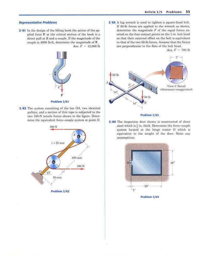 Engineering mechanics statics meriam and kraige (5th ed) | PDF