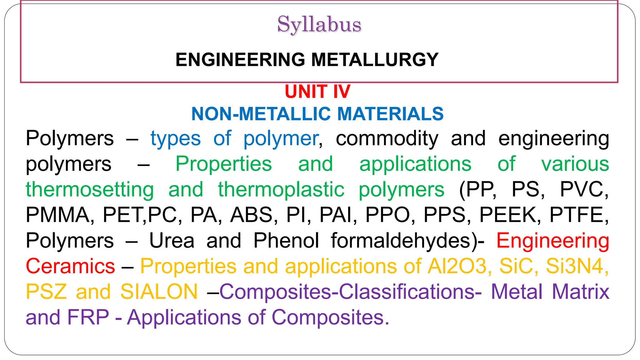 Engineering Metallurgy Dr P Parandaman Ppt