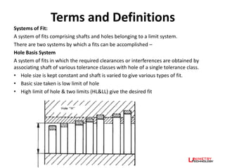 Engineering Metrology : System of Limits and Fits | PDF