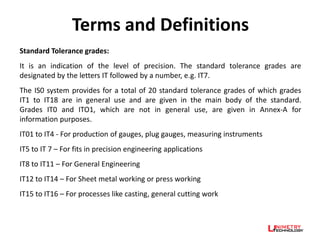 Engineering Metrology : System of Limits and Fits | PDF
