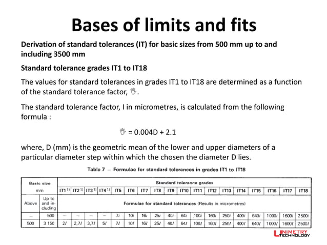 Engineering Metrology : System of Limits and Fits | PDF