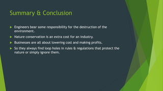 Engineering And Nature Conservation | PPTX