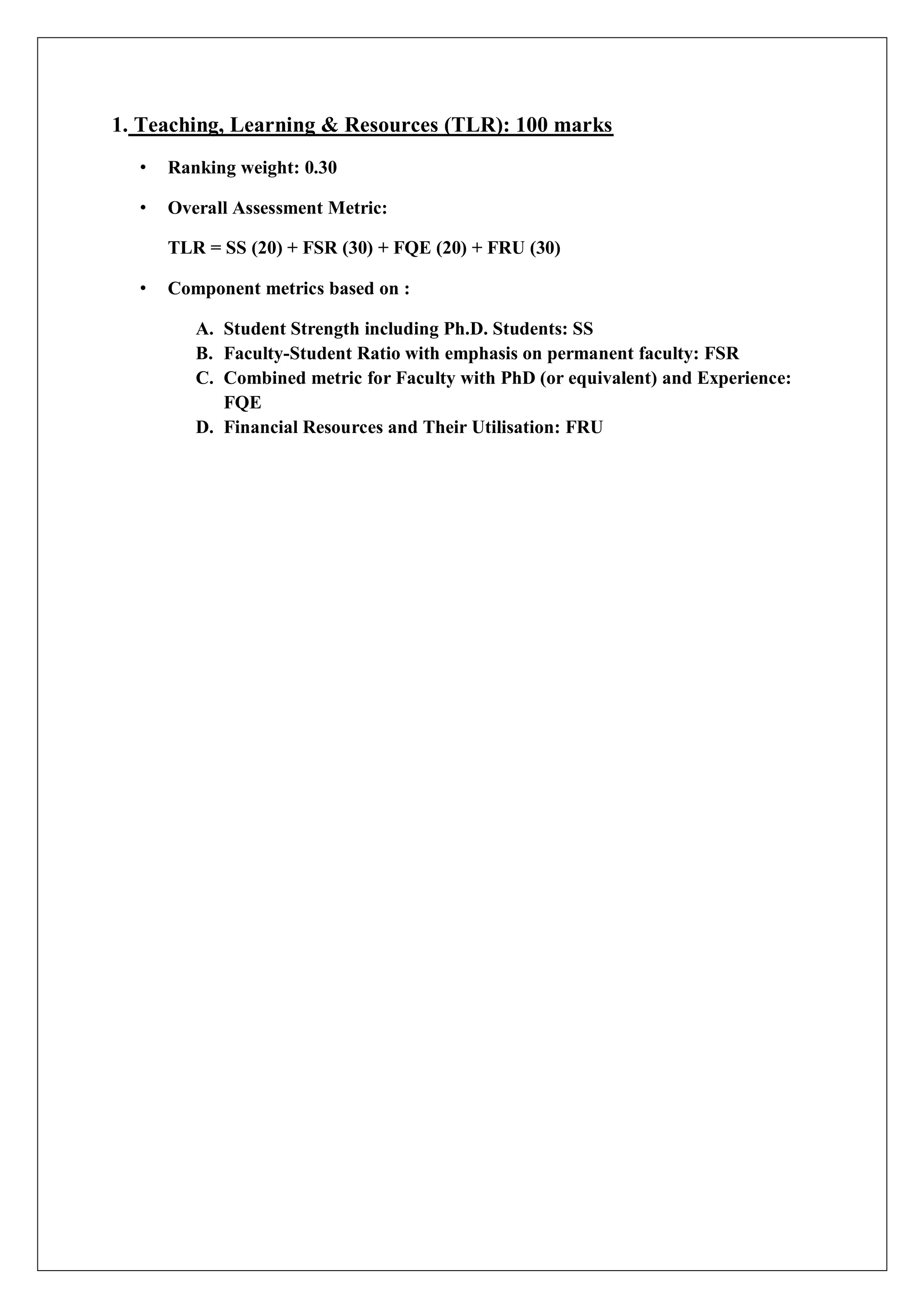 Engineering nirf ranking methodlogy | PDF