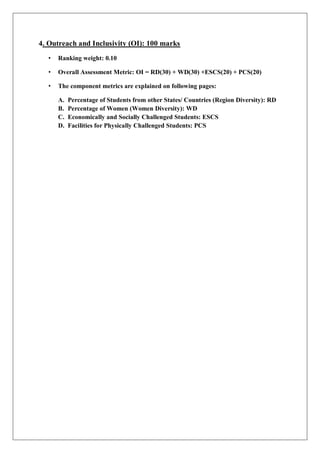 Engineering nirf ranking methodlogy | PDF