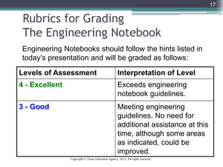 Engineering notebook | PPTX