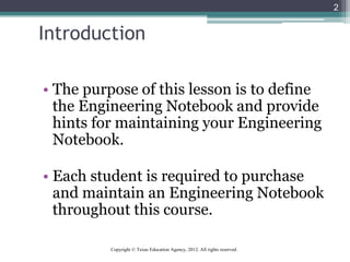 Engineering notebook | PPTX
