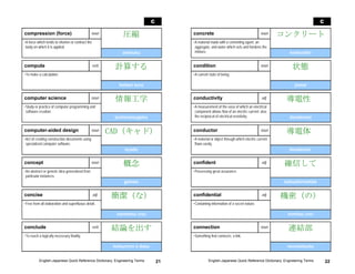 Engineering Noun. Introduction. 1 English-Japanese Quick Reference ...