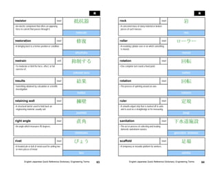 Engineering Noun. Introduction. 1 English-Japanese Quick Reference ...