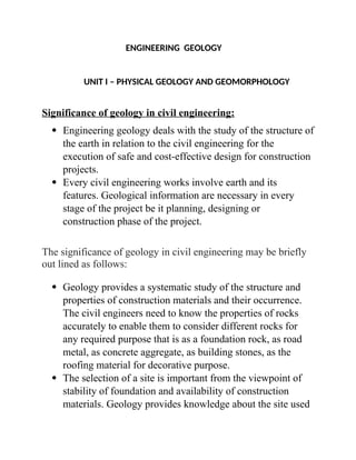 ANSWER KEY ENGINEERING OF GEOLOGY - UNIT I.docx