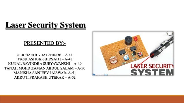 Laser Security System Engineering Physics-1 Project PPT
