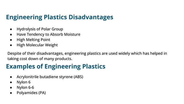 Engineering Plastic Introduction, Application, and Market Prospect | PDF