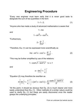 Engineering procedure | PDF