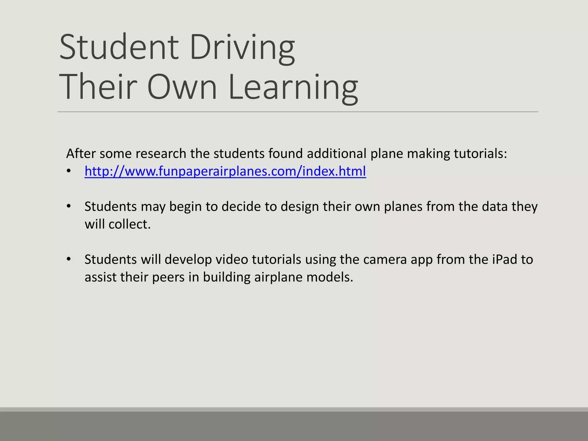 Bernoulli Effect - Paper Airplane Engineering Project | PDF