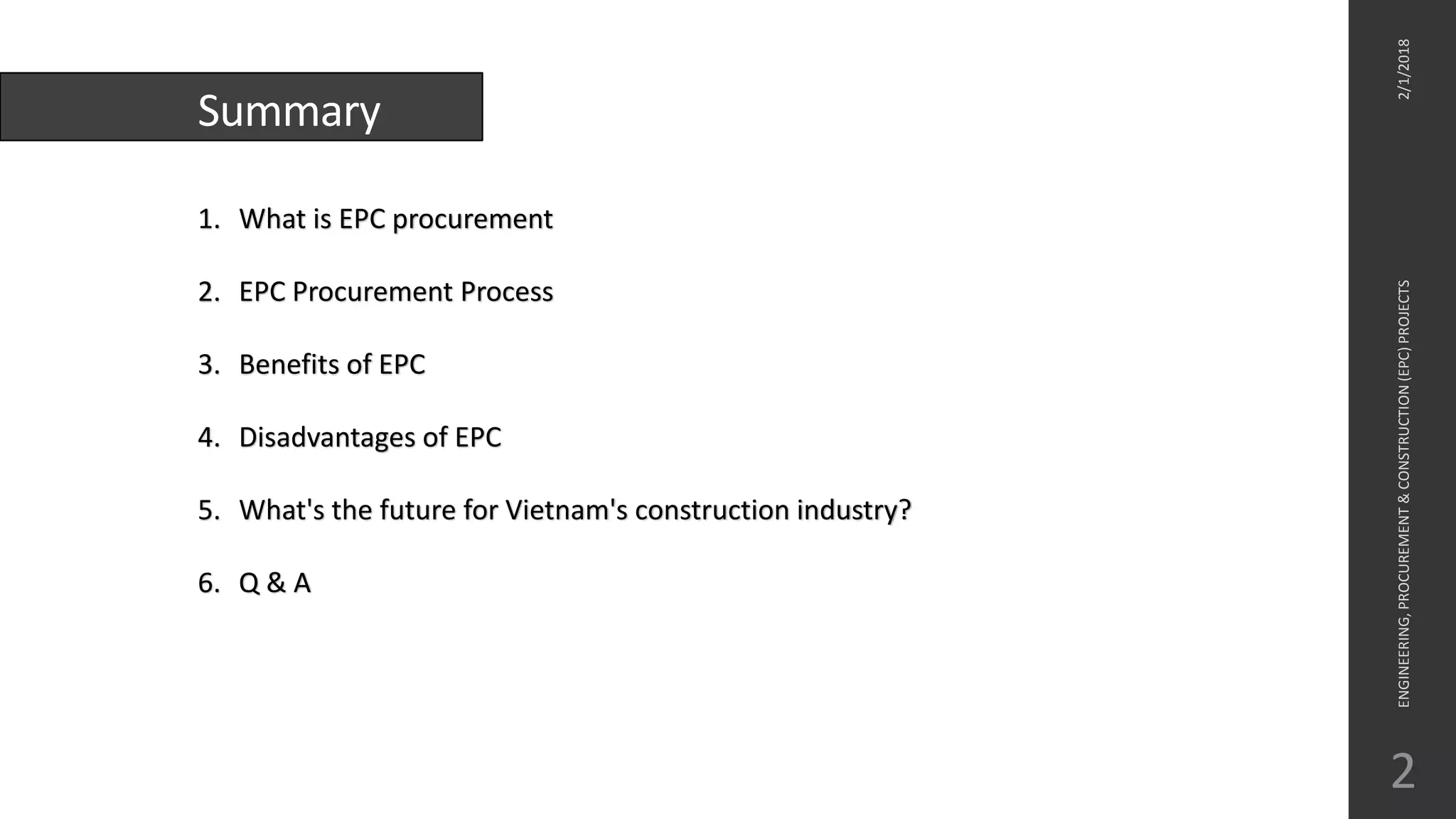 Engineering, procurement and construction (EPC) projects | PPTX