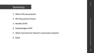 Engineering, procurement and construction (EPC) projects | PPTX