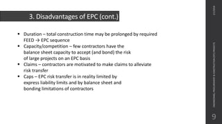 Engineering, procurement and construction (EPC) projects | PPTX
