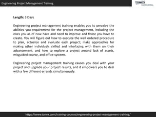 Best Engineering Project Management Training - Tonex Training | PPTX