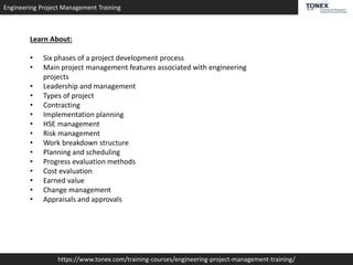 Best Engineering Project Management Training - Tonex Training | PPTX