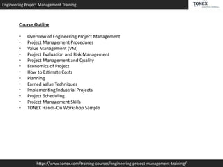 Best Engineering Project Management Training - Tonex Training | PPTX