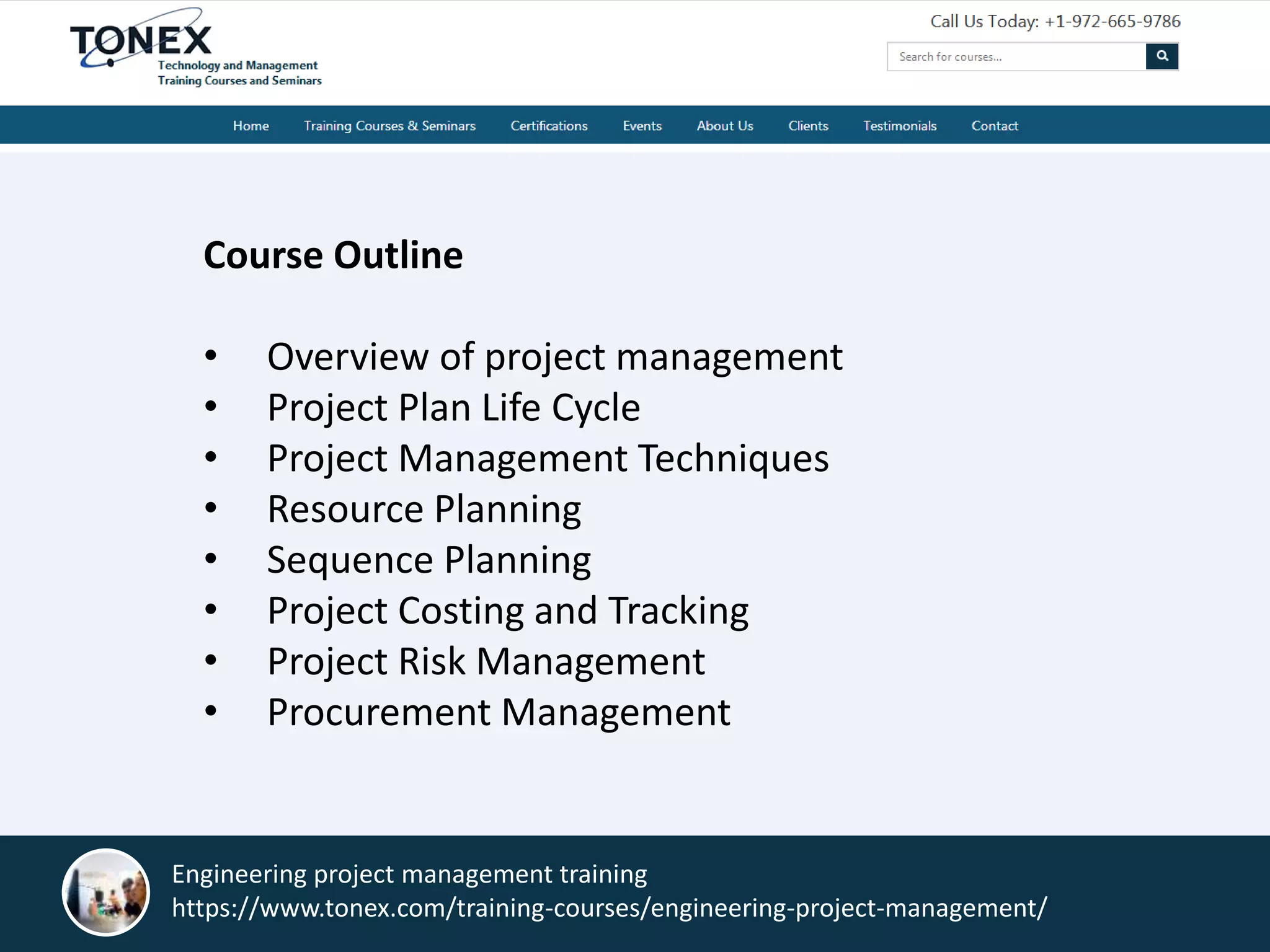 Engineering project management training and courses | PPTX