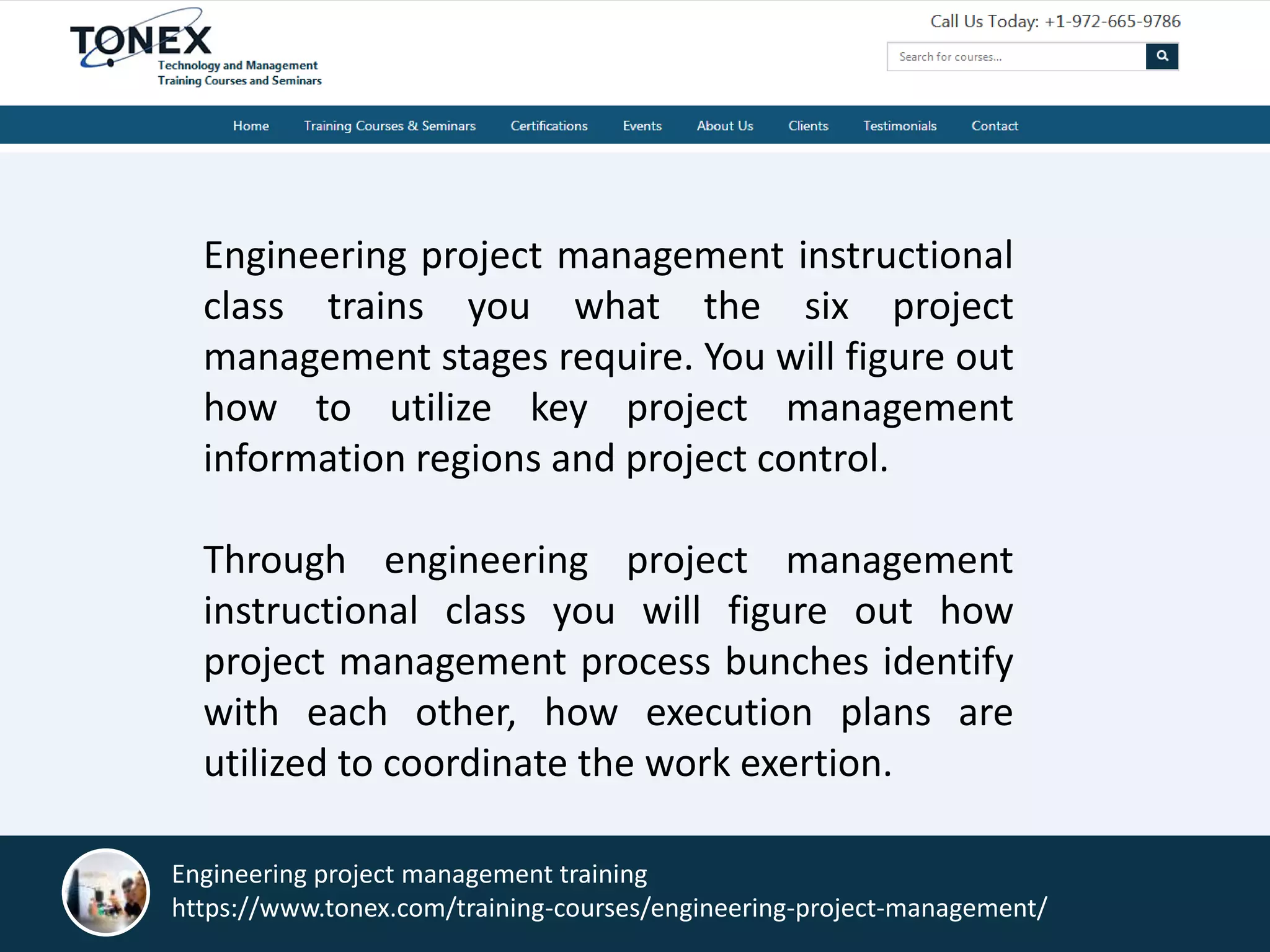 Engineering project management training and courses | PPTX