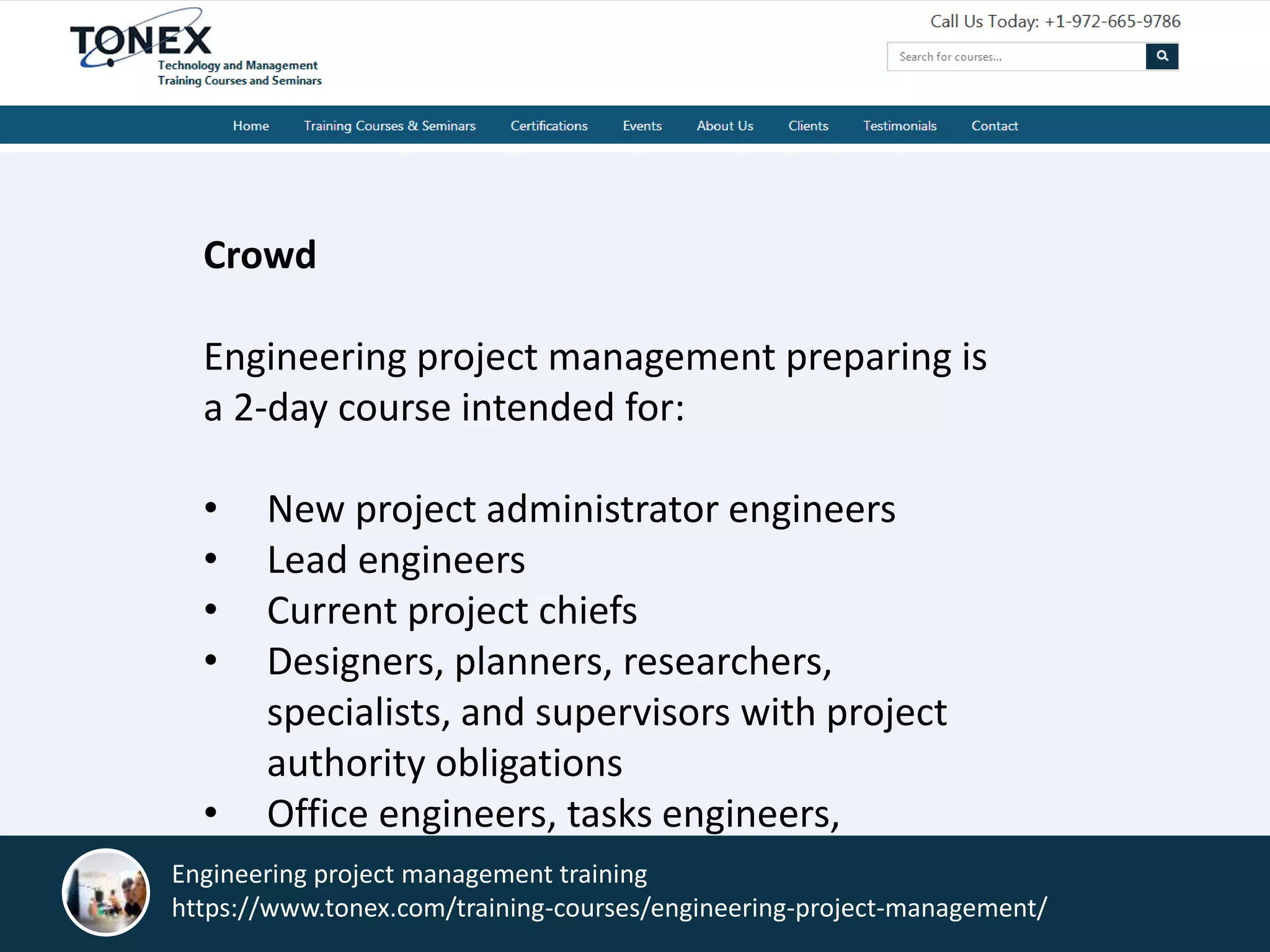 Engineering project management training and courses | PPTX